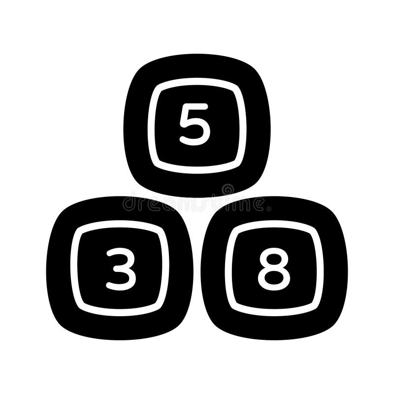 An Amazing Icon of Numeric Blocks in Modern Design Style, Ready To Use ...