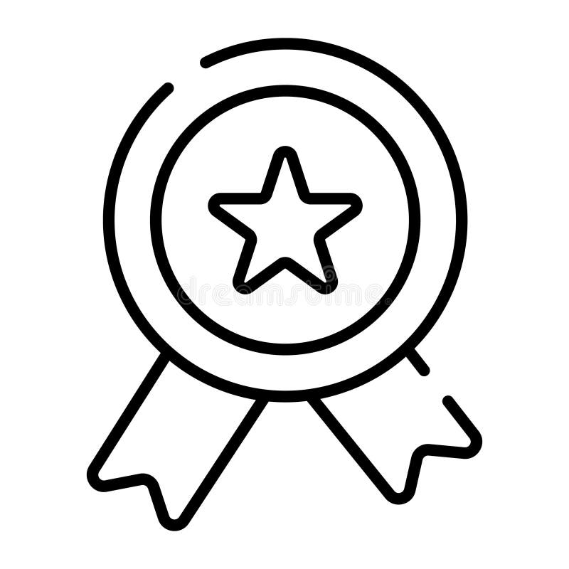 An Amazing Icon of Ribbon Badge with Star, Editable Vector Stock Vector ...