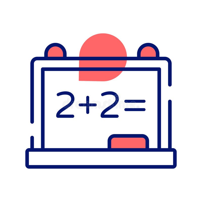 An Amazing Icon of School Board in Modern Style, Mathematics ...