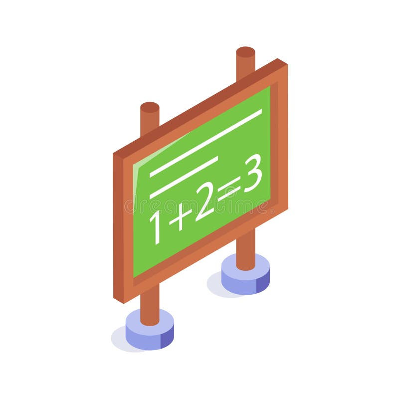An Amazing Icon of School Board in Modern Style, Mathematics ...