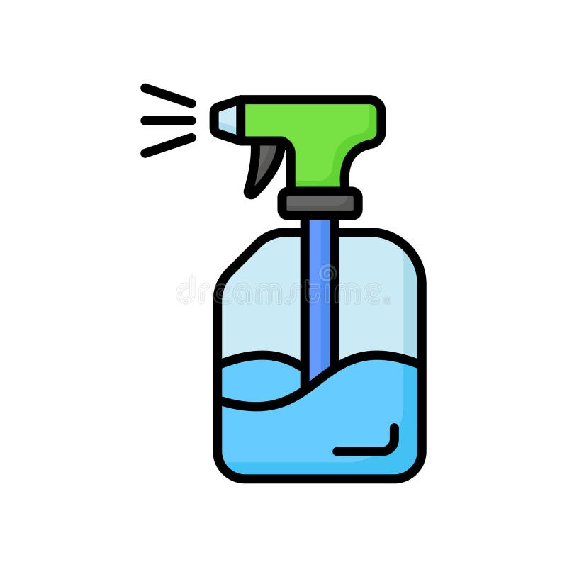 An Amazing Icon of Water Spray Bottle, Cleaning Spray Bottle Vector ...