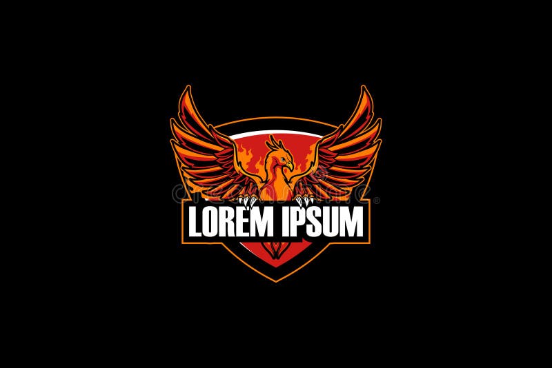 Phoenix Logo Badge Vector Image Template Stock Vector - Illustration of ...