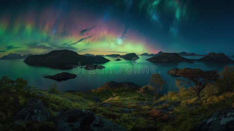 An Amazing Image of Beautiful Scenery Generative AI Stock Illustration ...