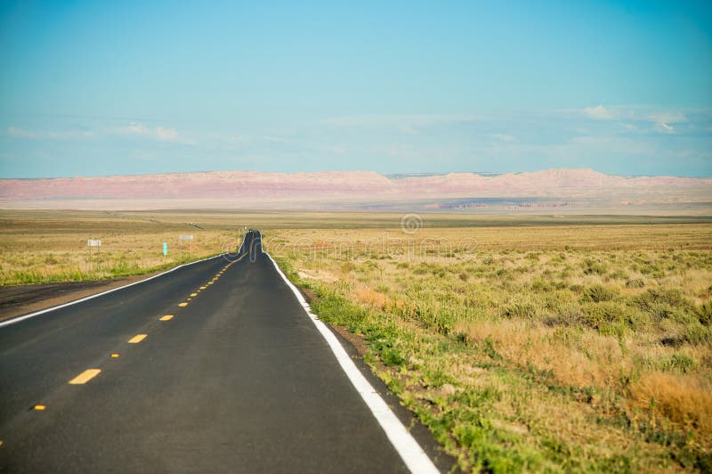 Amazing Infinite Road through the National Park Scenario Stock Image ...