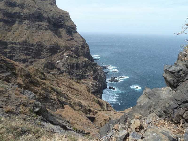 Landscape of Brava Island in the Archipelago of Cabo Verde Stock Image ...