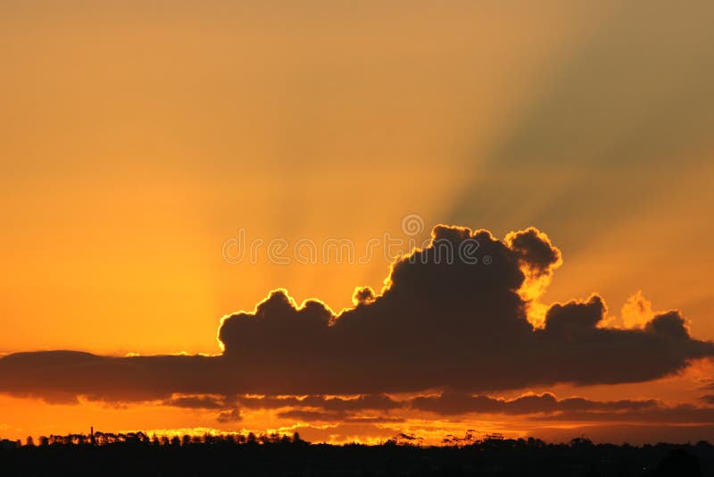 Sky at sunset stock photo. Image of orange, autumn, light - 15269850