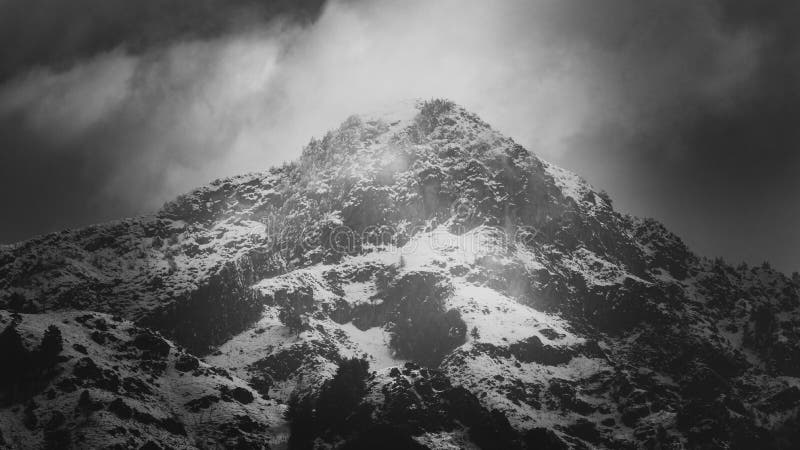 Summit of a Snow Covered Mountain in the Zabarwan Range in Srinagar ...