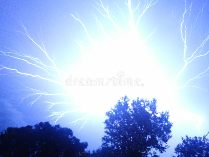 Amazing Lightning Strike/ Shocking Stock Image - Image of skies ...