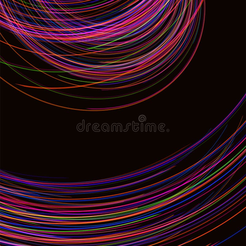 Amazing Linear Thread, Abstract Vector Black Background Template ...