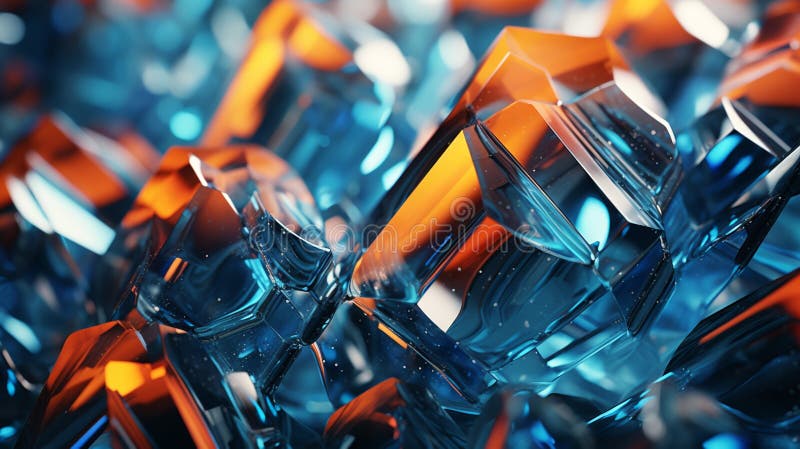 Amazing Macro Closeup of Geometric Crystal Structure. Ai Generative ...
