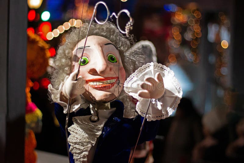 A Amazing Man Puppet Dancing on Holiday Stock Image - Image of hanging ...
