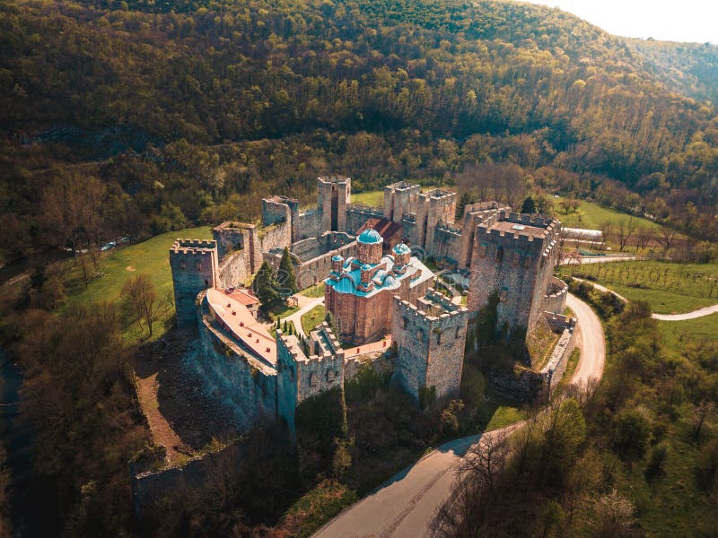 Amazing Manasija Monastery in Serbia Stock Image - Image of ...