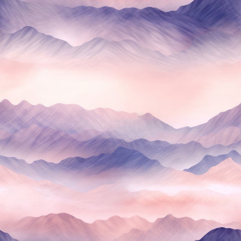 An Amazing Minimalist Mountain Range Pattern Generative AI Stock ...