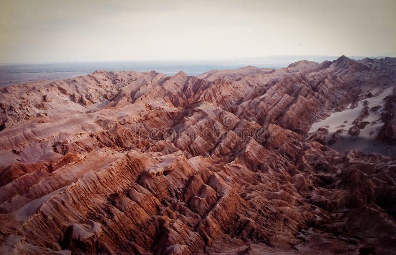 Amazing Moon Surface in Atacama Desert, Chile Stock Image - Image of ...