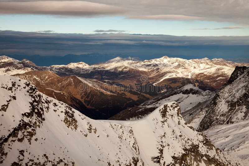 Amazing Mountain Scenery from Hintertux, Austria. Stock Image - Image ...