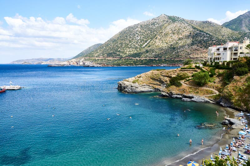 Mpali Beach in Crete, Greece Stock Photo - Image of horizon, shore ...
