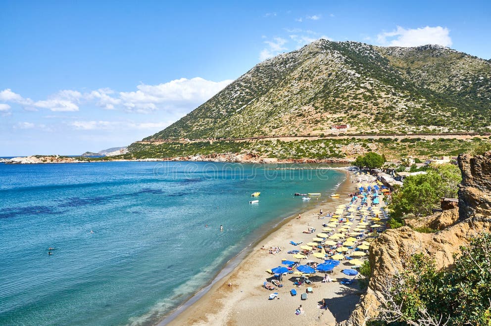 Mpali Beach in Crete, Greece Stock Photo - Image of cliff, beach: 277324742