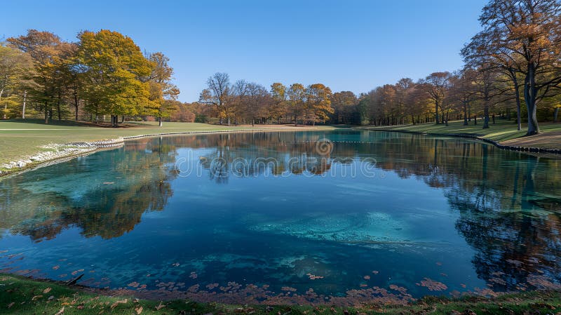 Amazing Natural Landscape of Summer Spring with a Lake in the Park ...