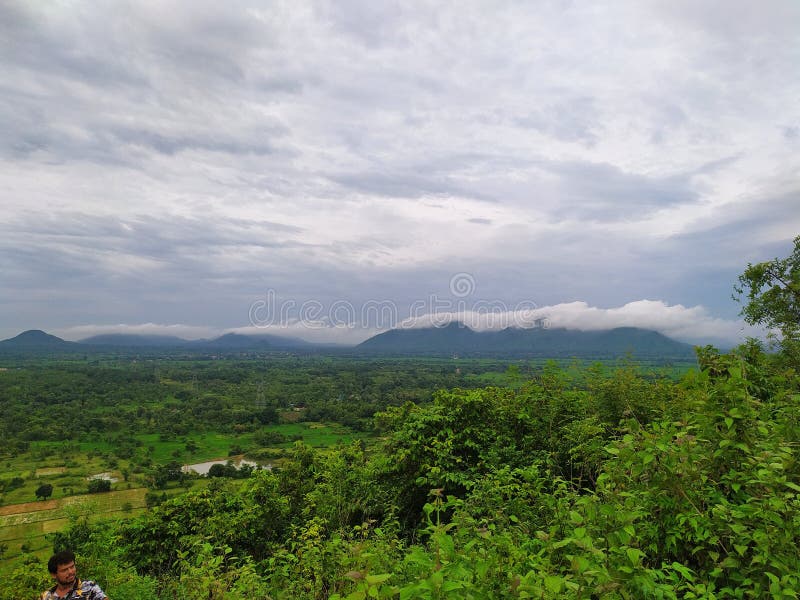 The Amazing Natural View of Village Evening. Stock Photo - Image of ...