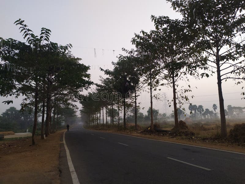 The Amazing Natural View of Village Morning. Stock Image - Image of ...