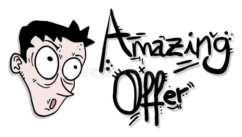Amazing offer stock vector. Illustration of note, bestseller - 31878537