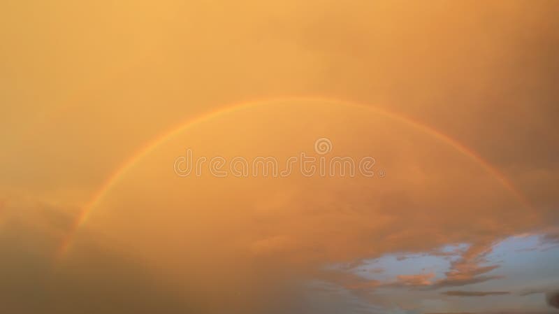 Amazing Panoramic View of Blurry Rainbow on Beautiful Summer Dramatic ...