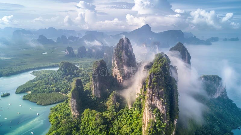 Amazing Panoramic View from the Height. Generative Ai Stock ...