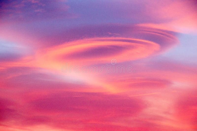 Amazing pink sunset. stock photo. Image of rays, color - 104942868
