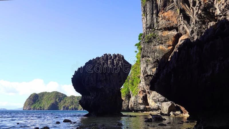 Amazing and Pretty View of the Beach with Rocks and Nice Sky Stock ...