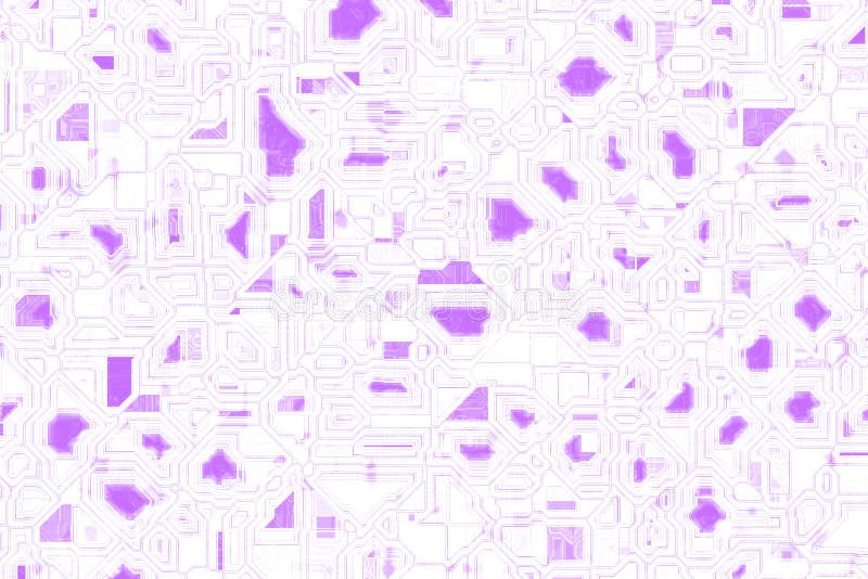 Purple Technological Background. Computer Network and Chips. Internet ...