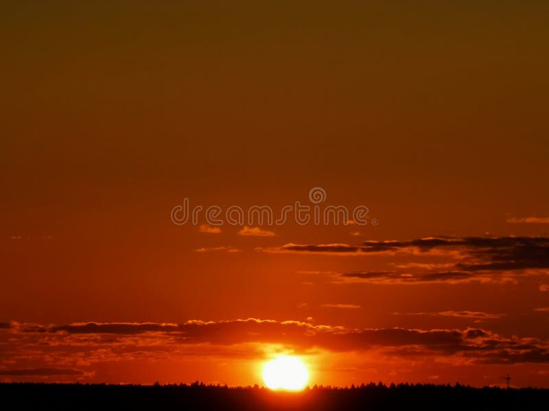 Amazing Red Sunset, Rare Clouds on the Sky, Krasnogorsk, Moscow, Russia ...