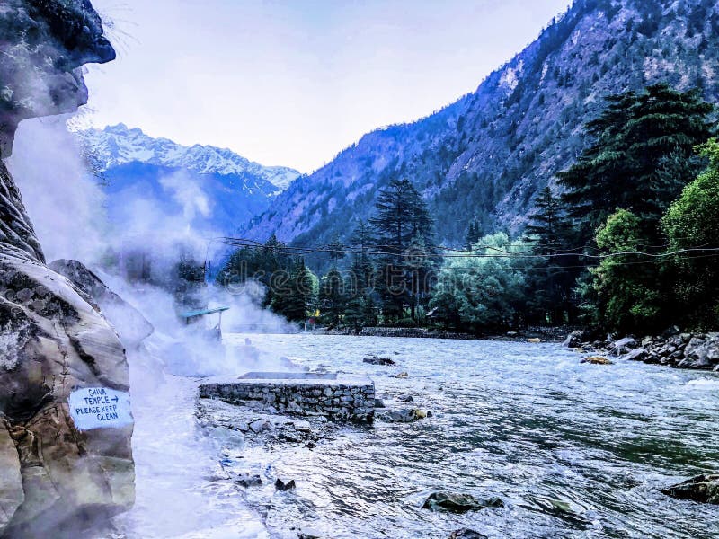 Amazing River View Manikaran Kasol Himachal Stock Image - Image of ...