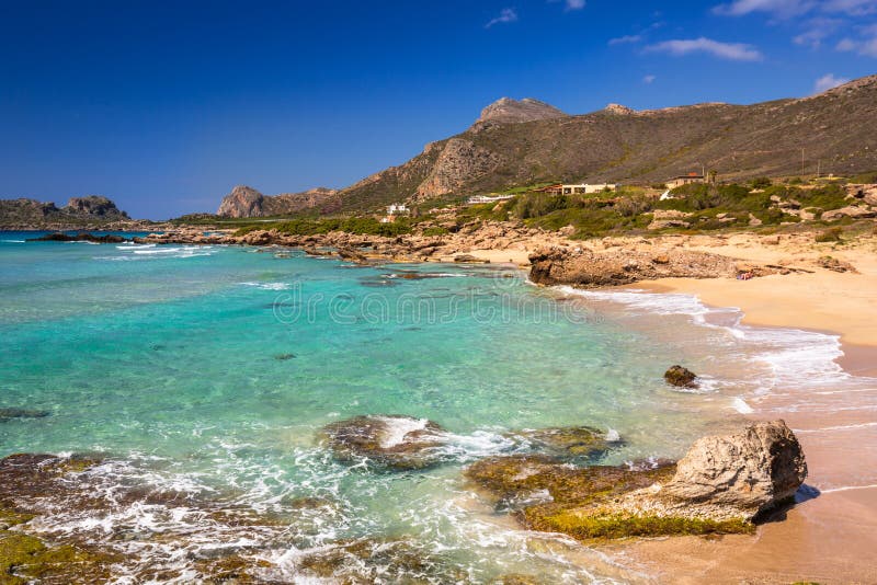 Amazing Scenery of the Falassarna Beach on Crete, Greece Stock Image ...