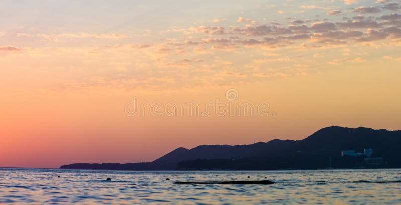 Amazing Sea Sunset, the Sun, Waves, Clouds Stock Image - Image of ...