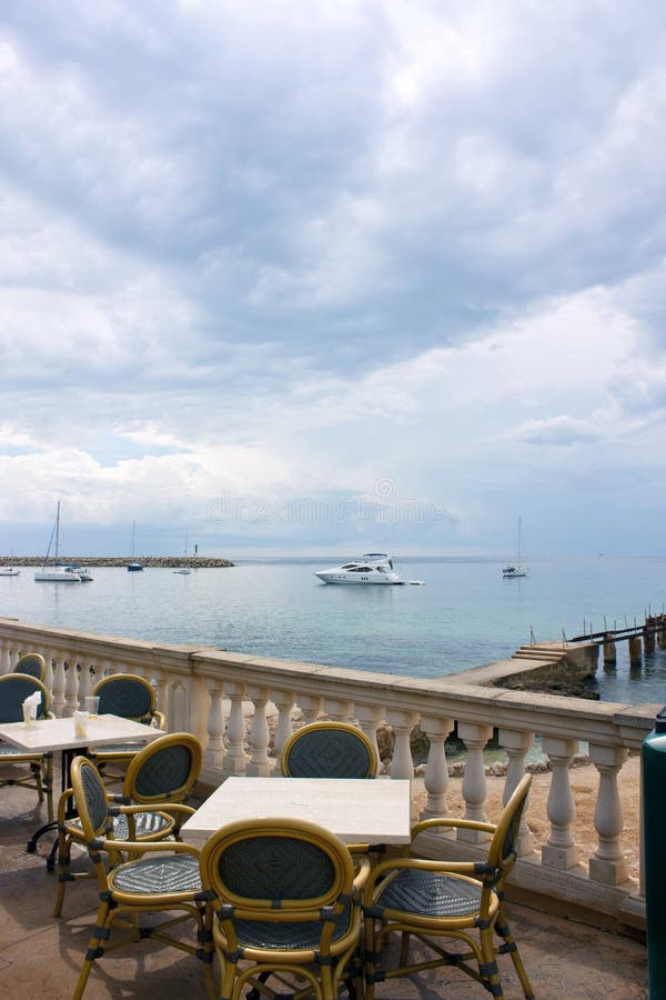 Amazing Sea View at Restaurant Stock Image - Image of spain, restaurant ...