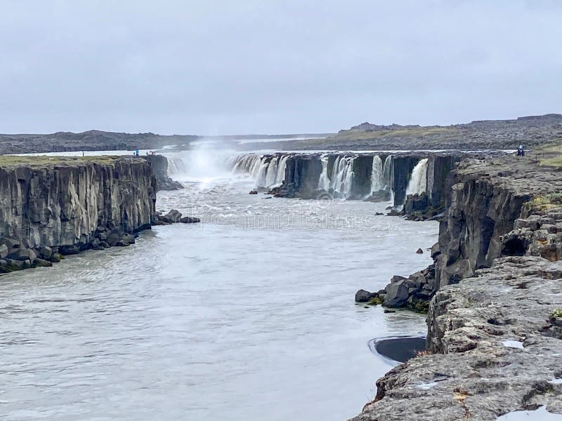 The Amazing Selfoss Waterfall in Iceland Stock Image - Image of flow ...