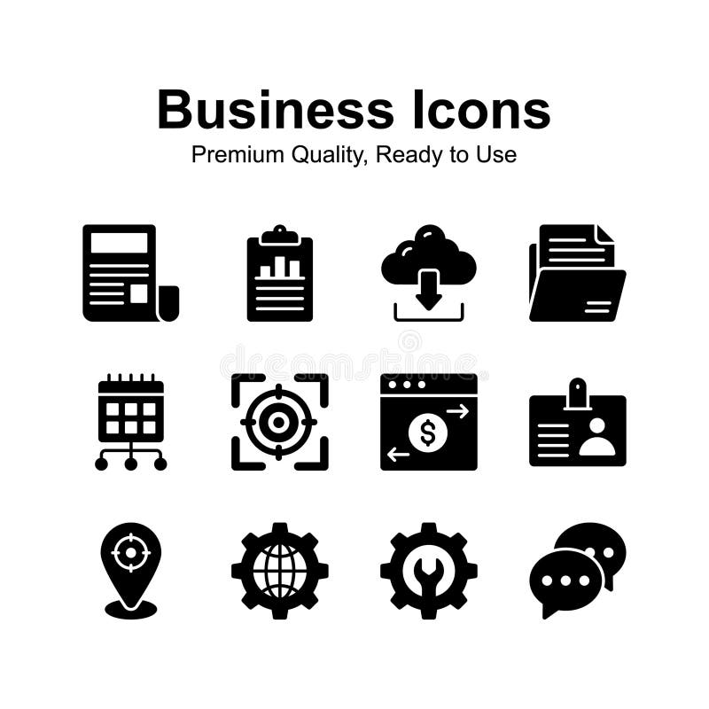Amazing Set of Business Icons in Modern Style Stock Vector ...