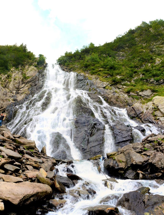 Amazing Shot of the Balea Waterfall in the Fagaras Mountains, Romania ...