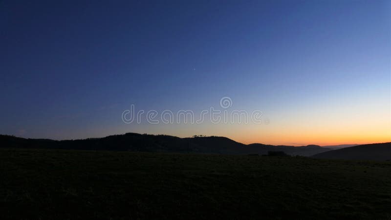 Amazing Shot of a Mountain Landscape during a Deep Sunset Stock Image ...