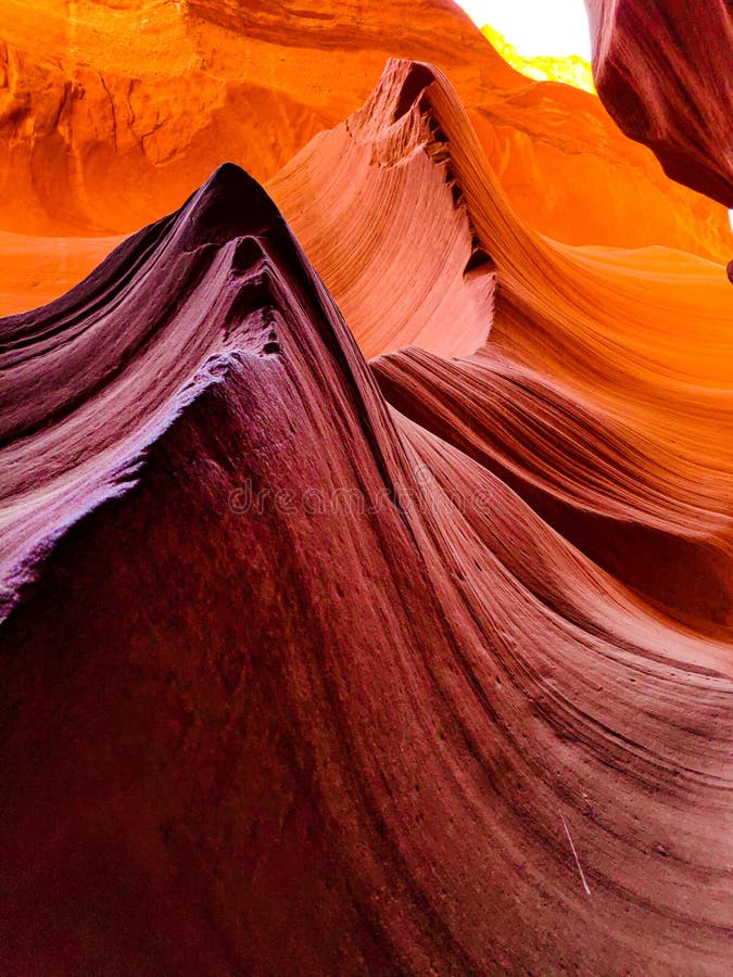 Amazing Shot of an Orange Wave Cave Under Sunlight Stock Image - Image ...