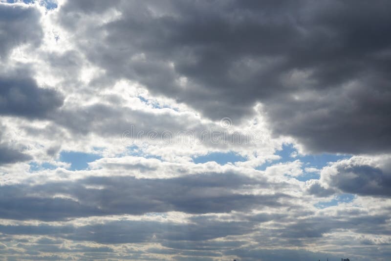 Amazing Shot of a Sky Full of Thick Clouds after Rainy Weather Stock ...