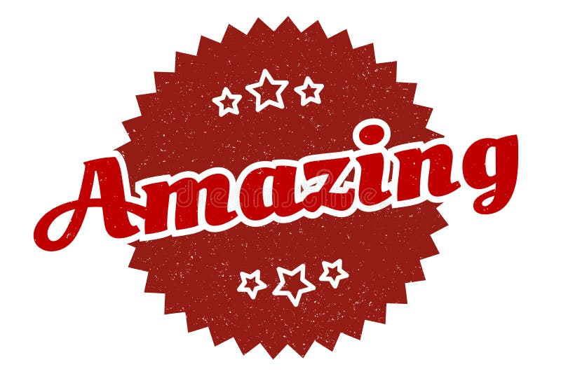 Amazing sign stock vector. Illustration of black, sticker - 160385498