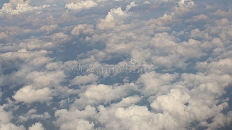 Amazing Skyline View from Airplane Sky Above the Clouds Stock Video ...