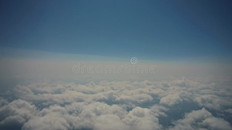 Amazing Skyline View from Airplane Sky Above the Clouds Stock Video ...