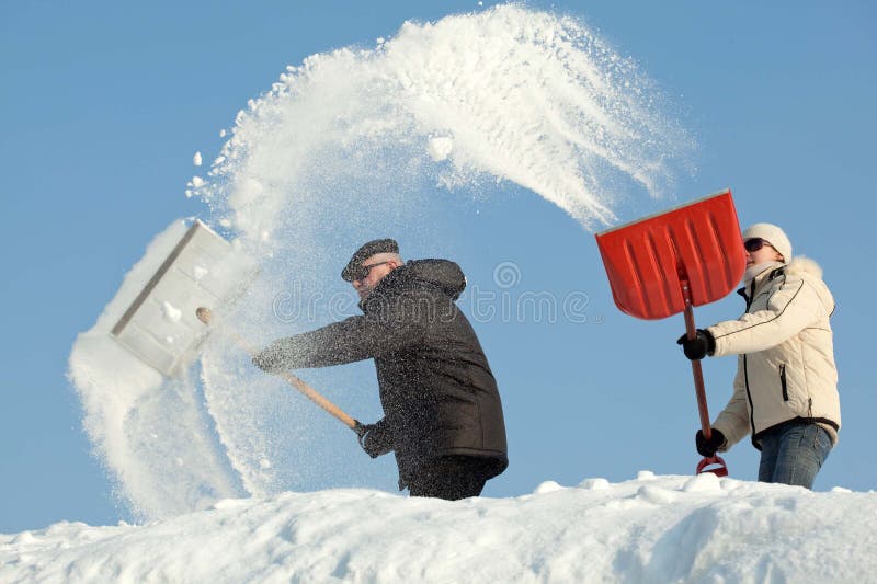 Snow Removal with a Snowblower Editorial Stock Photo - Image of nature ...