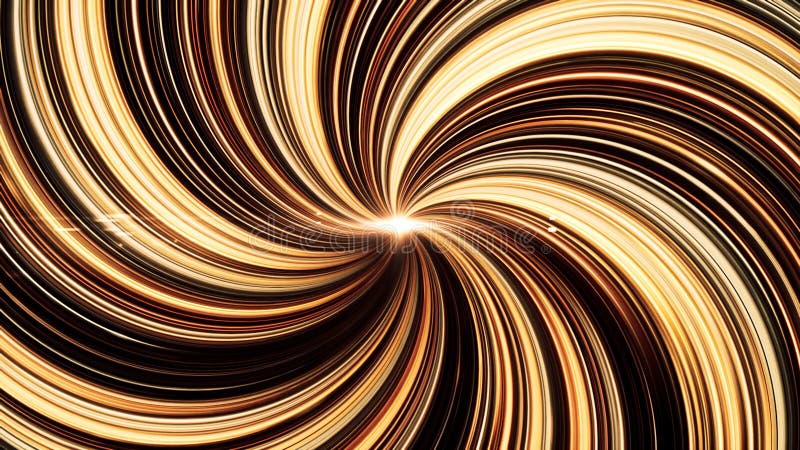 Amazing Space Vortex in Golden Colors, Seamless Loop. Animation Stock ...