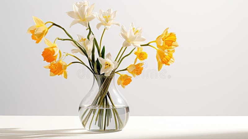 Amazing Spring Flowers in Glass Vase Stock Image - Image of bouquet ...