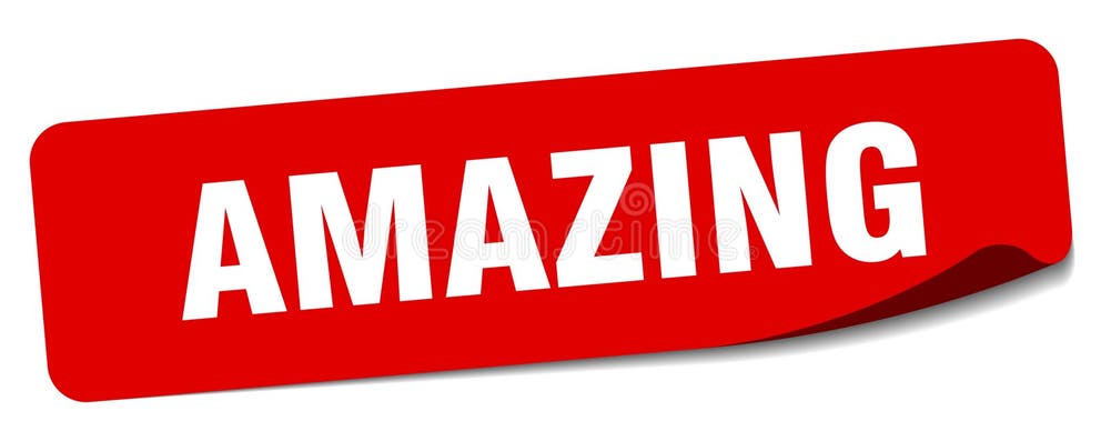 Amazing Sticker. Amazing Label Stock Vector - Illustration of white ...