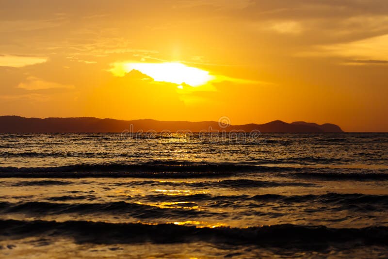 Amazing Summer Sunset View on the Beach Stock Image - Image of ...