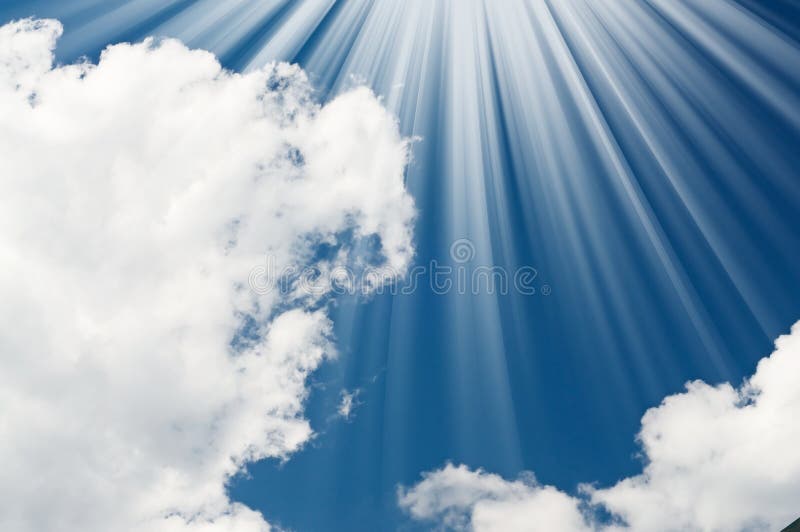 Amazing Sun In The Blue Sky. Stock Image - Image of moisture, cool ...